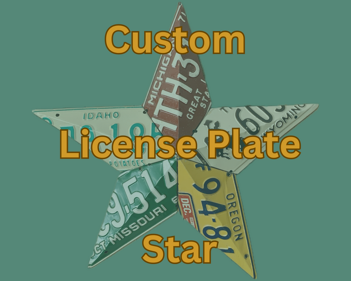 5-point License Plate Stars – Just Plate Crazy, LLC.